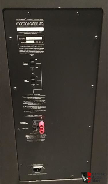 Martin Logan Quest Z Hybrid Electrostatic Speakers with Active ...