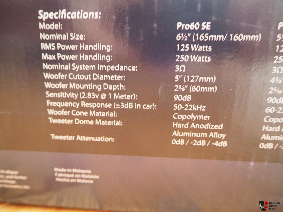 Brand NEW BOSTON Pro60SE Professional car component speakers Photo ...