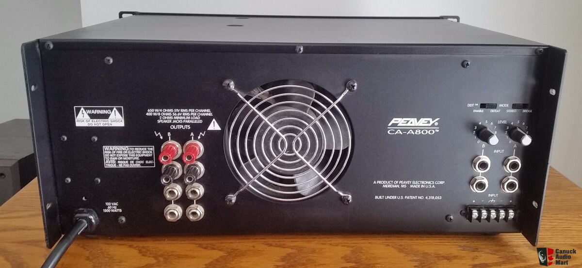 Peavey CA-A800 amp-400 watts/channel @ 8 ohms (2000 watts bridged 2 ...