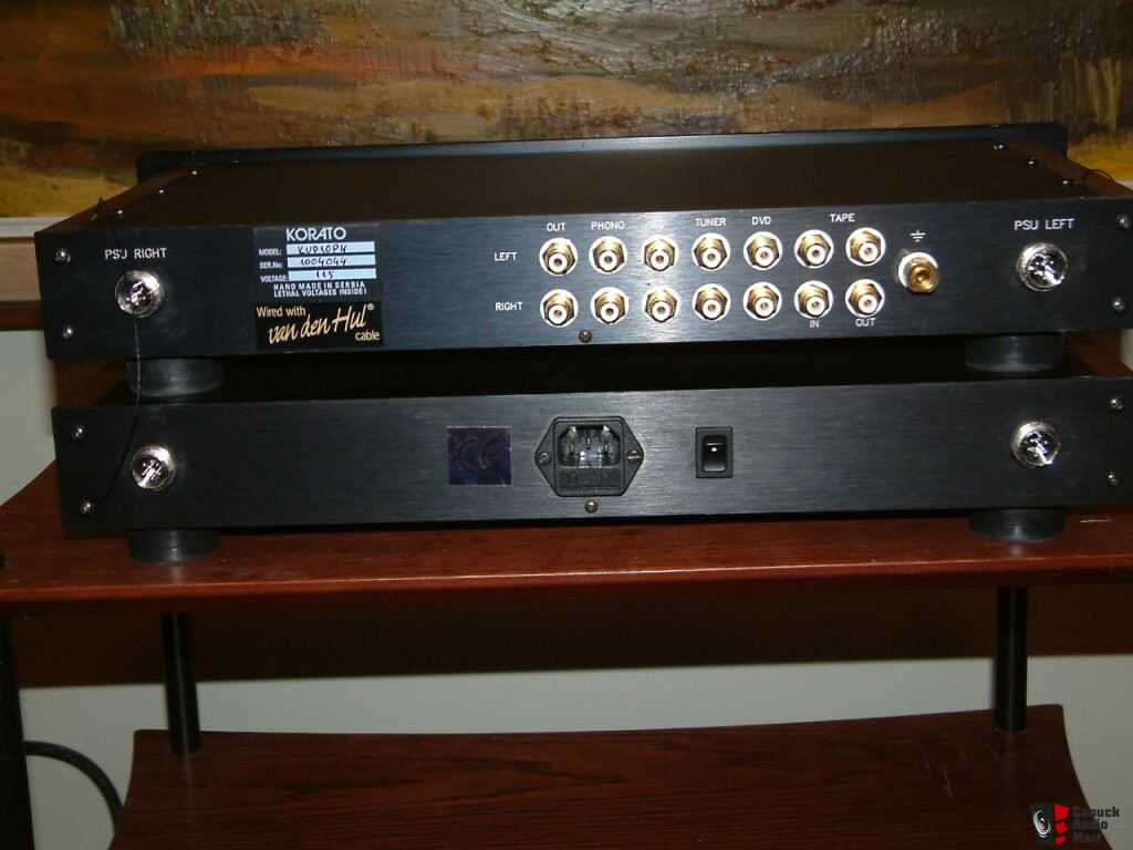 KORATO dual mono tube PreAmp with PHONO stage & separate tube power ...