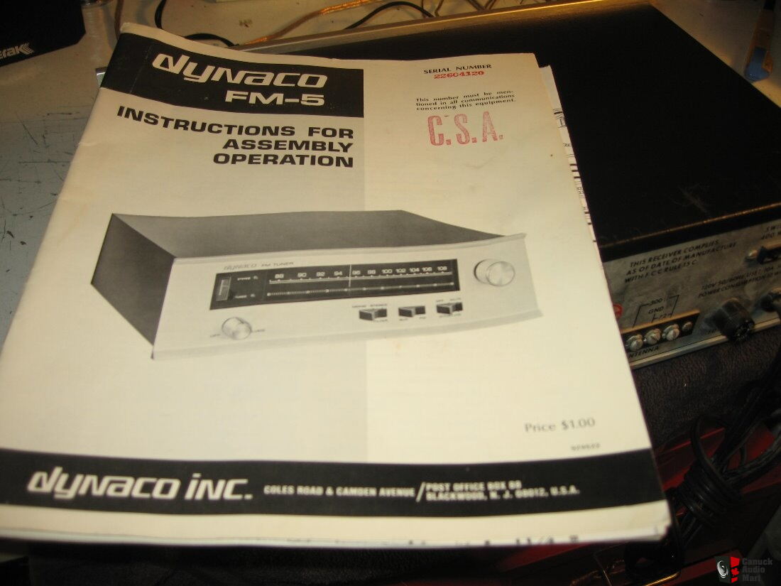 Vintage Dynaco FM-5 Tuner with Manual Photo #1457306 - Canuck Audio Mart