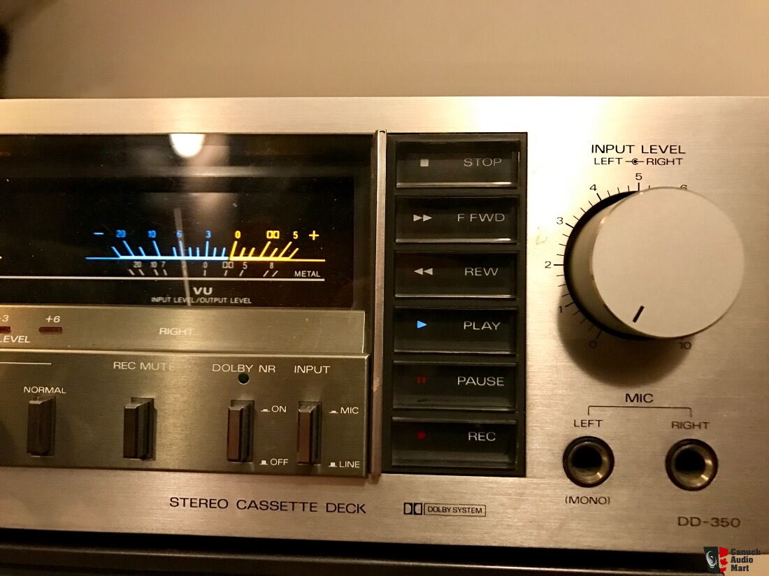 Serviced 1983 Fisher DD-350 Direct Drive Cassette Tap Deck VU meters ...