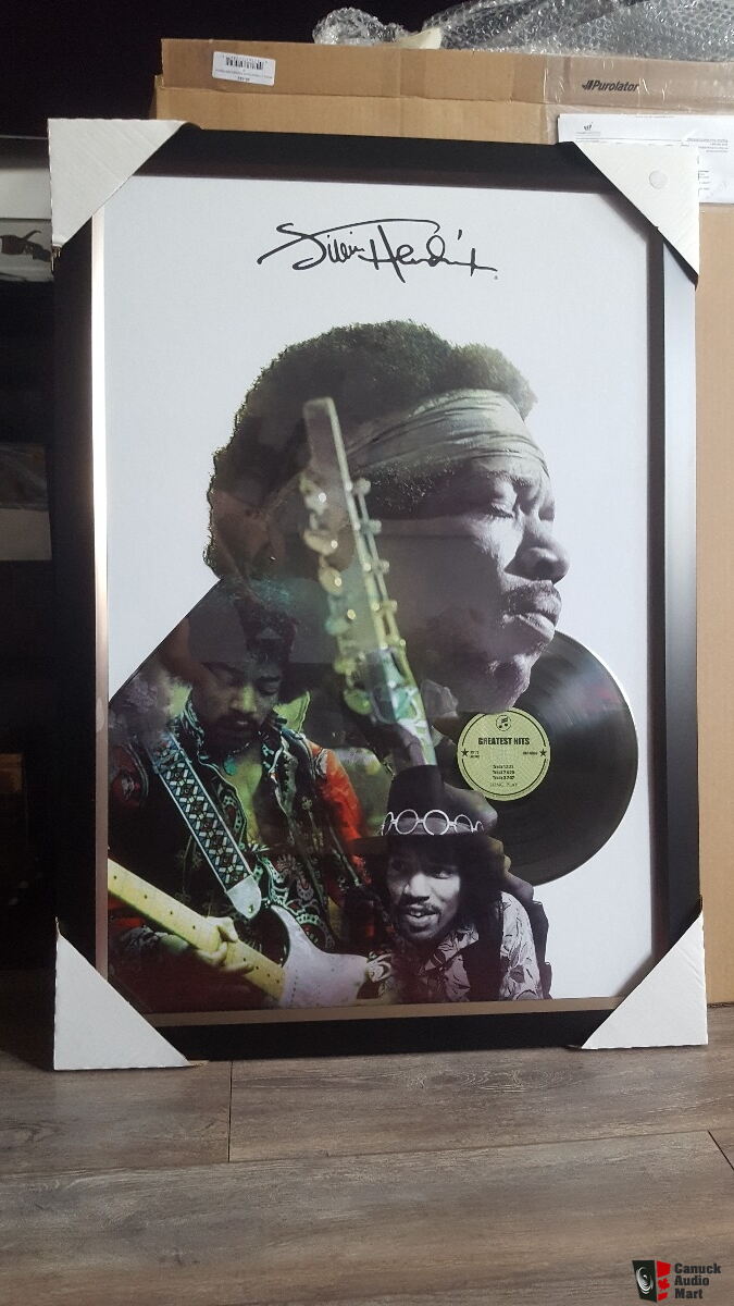 Jimi Hendrix Collage with 12" platinum Disc Mint collectible Photo ...