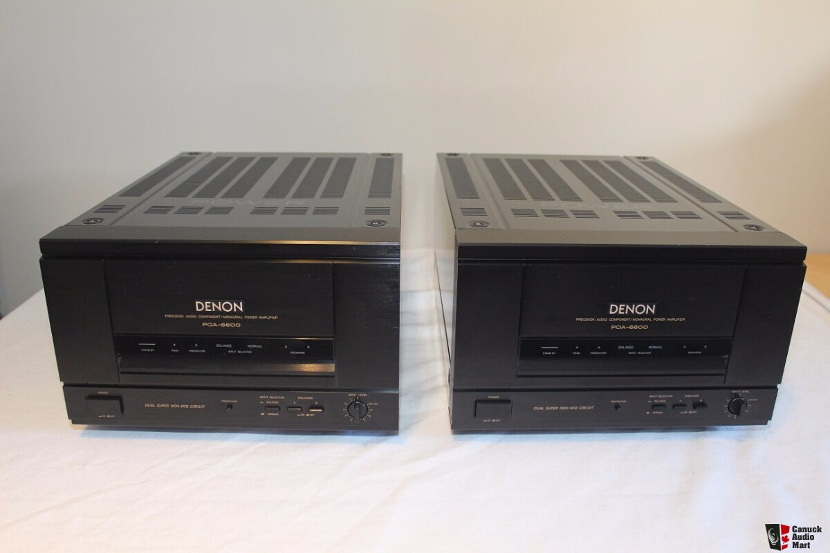 Denon POA-6600 - Pair of 250 WPC Mono Blocks For Sale - Canuck Audio Mart