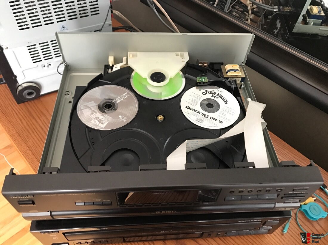 Serviced 1994 Technics Japan SL-PD667 5 CD player disk changer =price ...