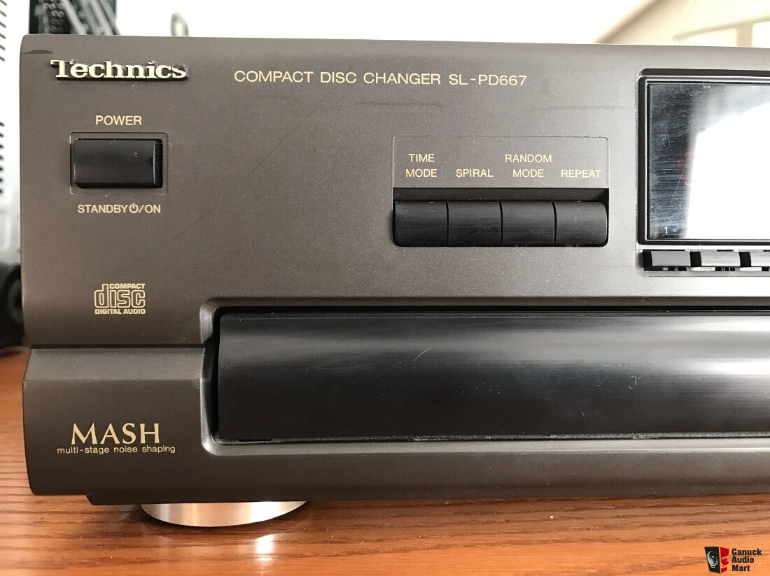 Serviced 1994 Technics Japan SL-PD667 5 CD player disk changer =price ...