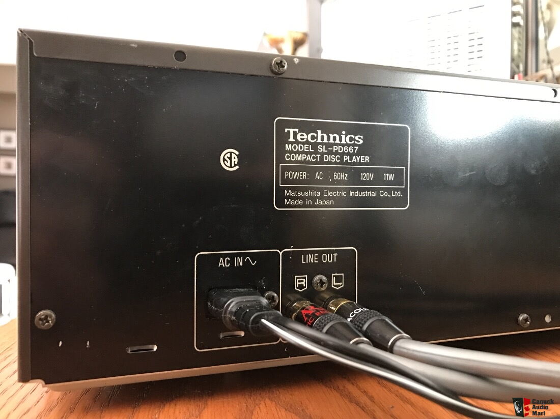Serviced 1994 Technics Japan SL-PD667 5 CD player disk changer =price ...