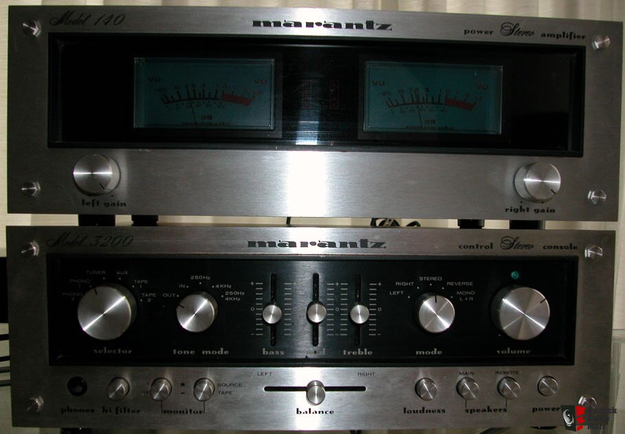 Vintage Marantz Model 140 Power Amp & 3200 Pre Amp Photo #148295 ...