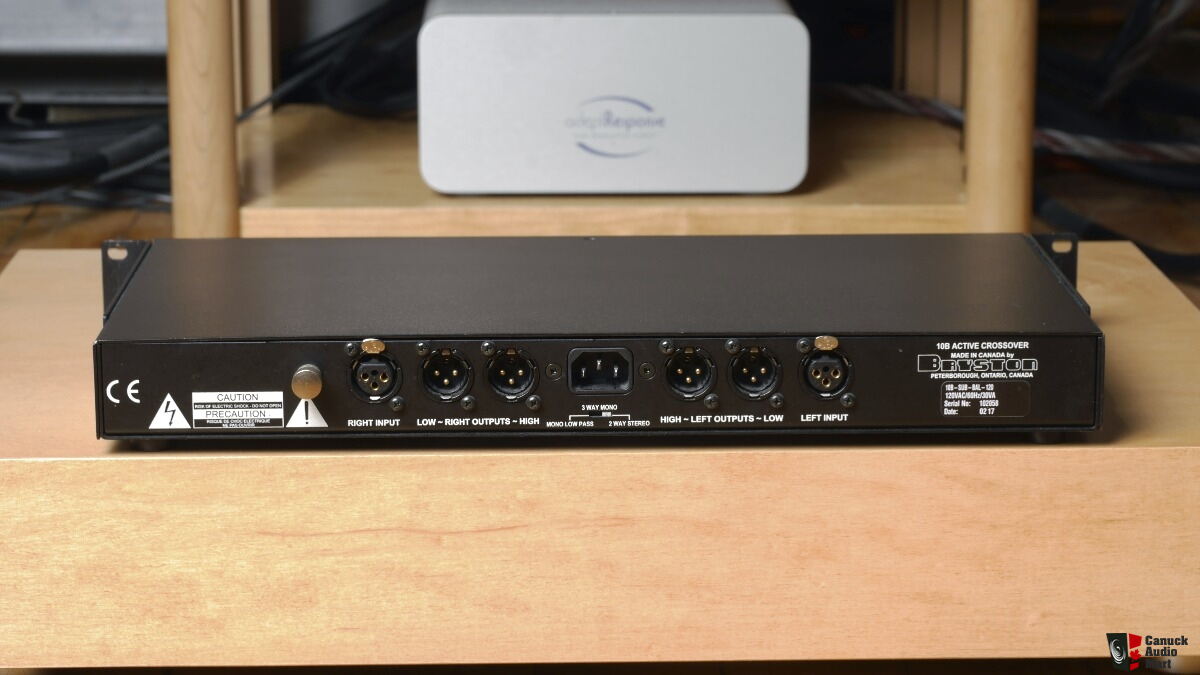 Bryston 10B electronic crossover - customized by Bryston for 2 way full ...