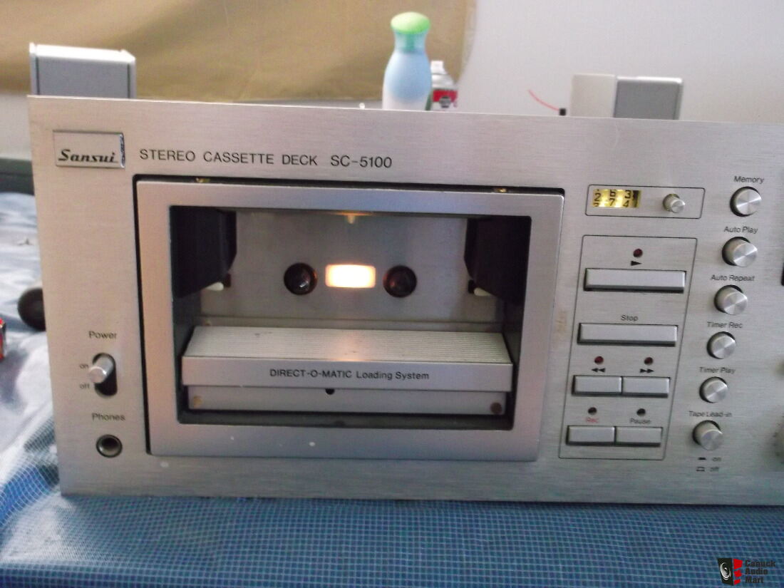 Sansui sc-5100 cassette deck 1978 stunning,includes 5 brand new belts ...
