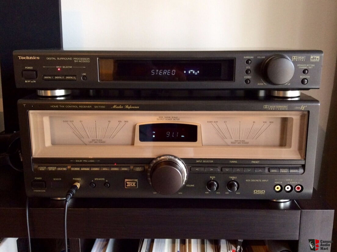 Technics SA-TX50 Receiver and SH-AC500D Digital Audio Processor Photo ...