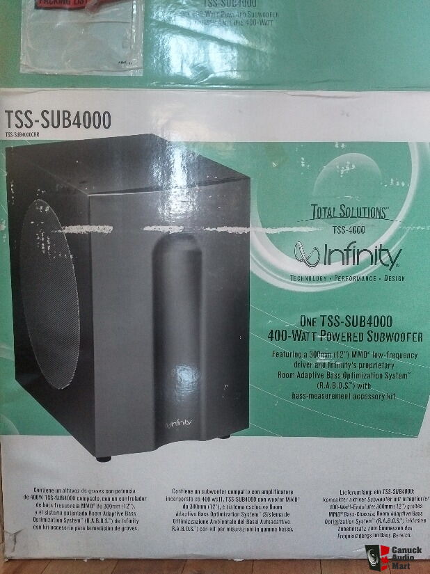 Infinity TSS-SUB4000 12" Ported 400W RMS Subwoofer Photo #1513869 ...
