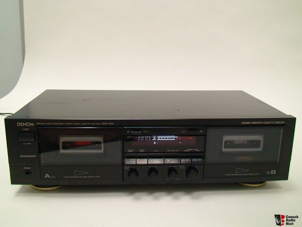 DENON DRW-750A Double Cassette Tape Deck MADE IN JAPAN Photo #152001 ...