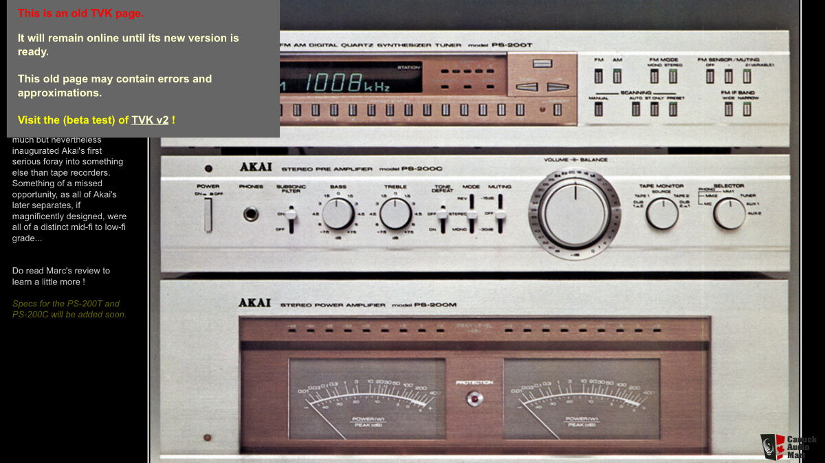 RARE TOTL 1980 AKAI PS-200T Digital Quartz 16.3 lbs Tuner Japan =Price ...