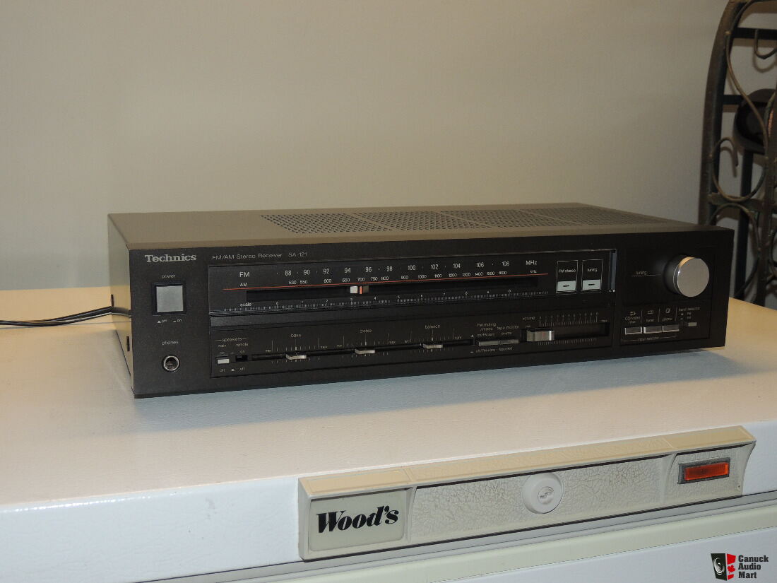 TEchnics SA-121 AM/FM Analog Stereo Receiver- 50 Watts/ch, Phono In ...