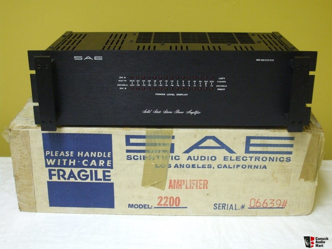 SAE 2200 Stereo Power Amplifier For Sale - Canuck Audio Mart