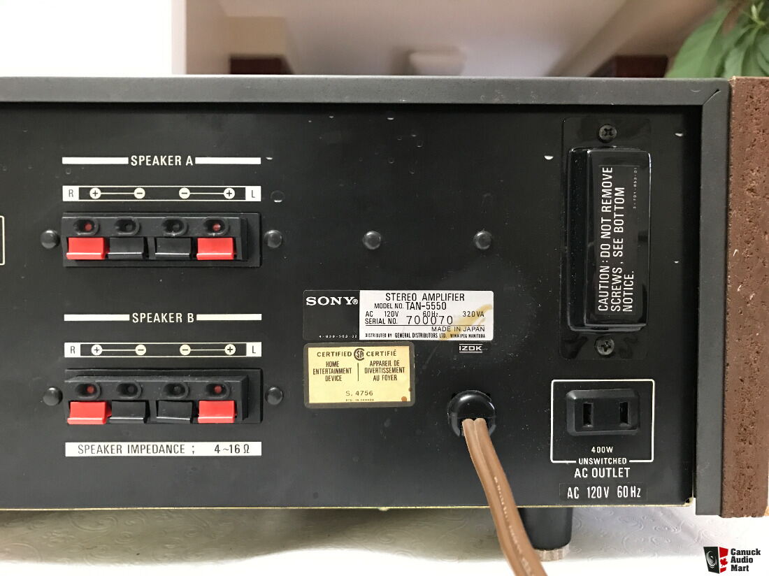 Vintage Sony TAN-5550 Stereo V-FET Amplifier - SOLD on Kijiji Photo ...