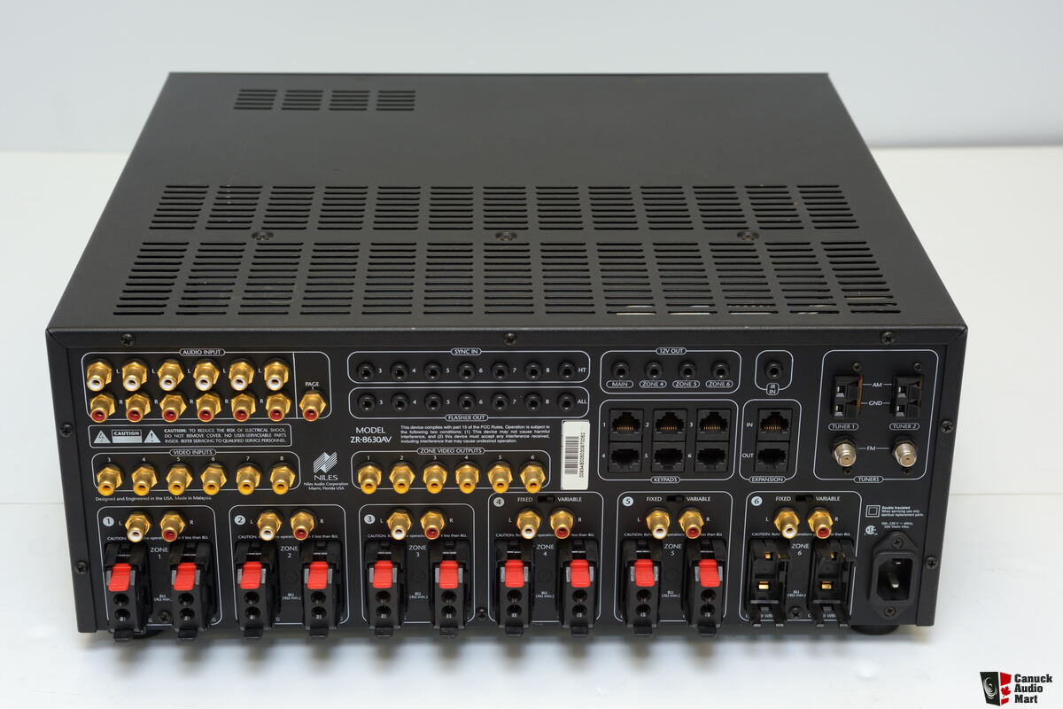 Niles ZR-8630AV MultiZone Receiver (12 Audio Channels) with AM-FM Tuner