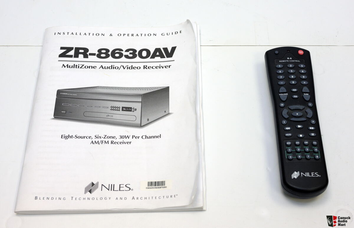 Niles ZR-8630AV MultiZone Receiver (12 Audio Channels) with AM-FM Tuner
