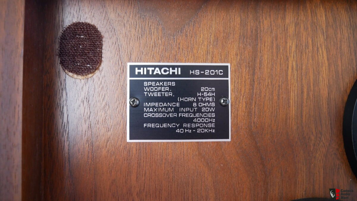 Hitachi HS-201C Stereo Speaker Pair HS201C -- A classic 1970's speaker ...