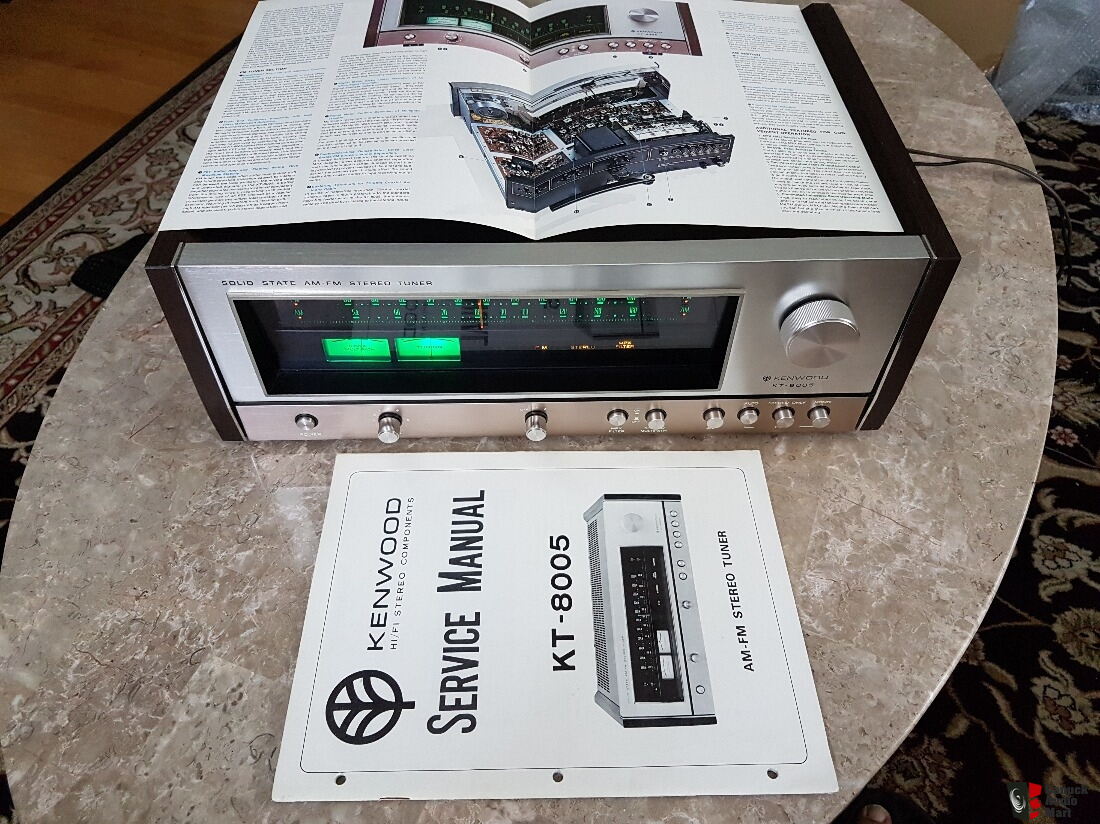 Kenwood KT-8005 AM FM Super Tuner 1973 Complete with Service Manual ...