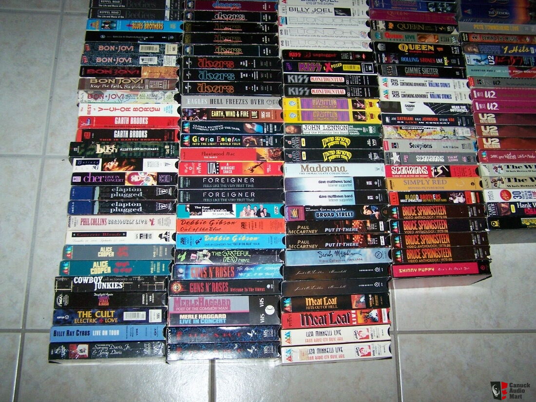 MUSIC CONCERTS - Collection Of 175 VHS Tapes - Price Drop!! Photo ...