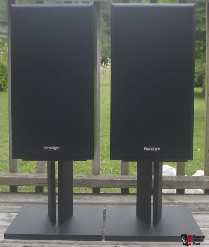 Pair, Paradigm Phantom v1 (v.1; version 1) Speakers + Stands + Box ...