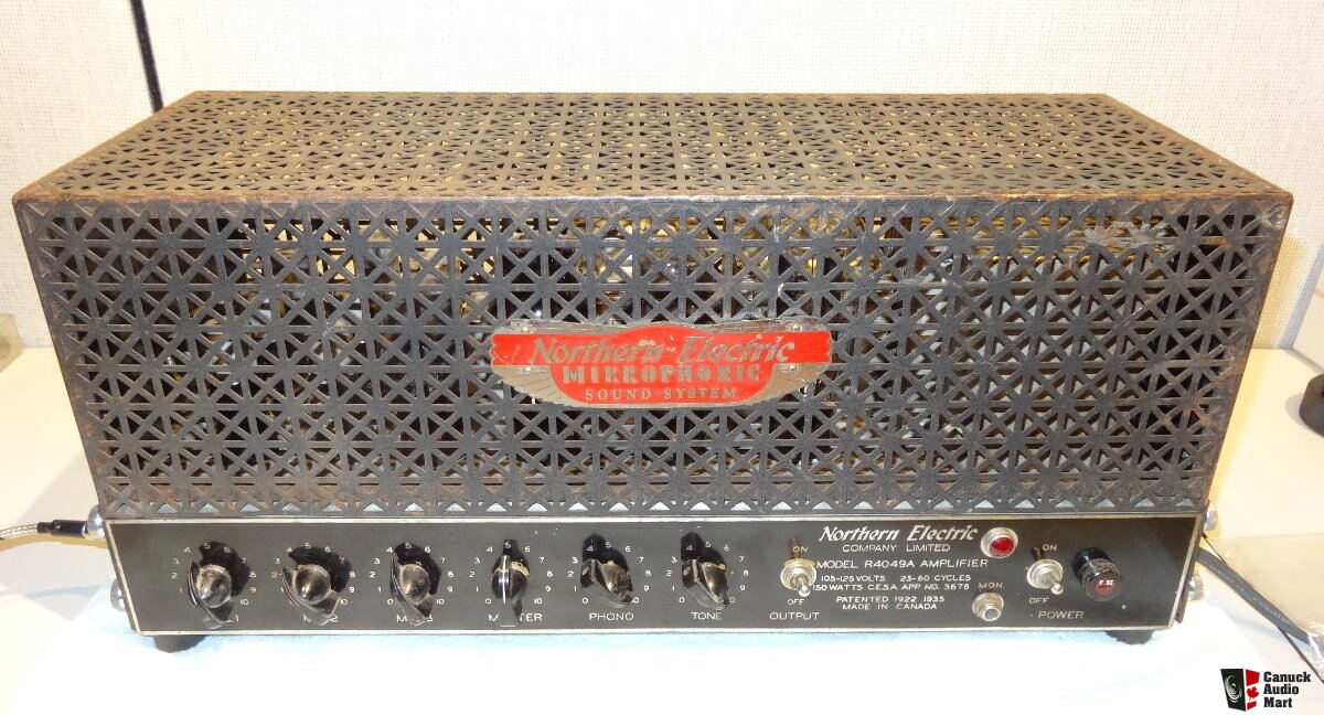 Northern Electric R4049A Mirrophonic amplifiers 6L6 puh pull PAIR ...