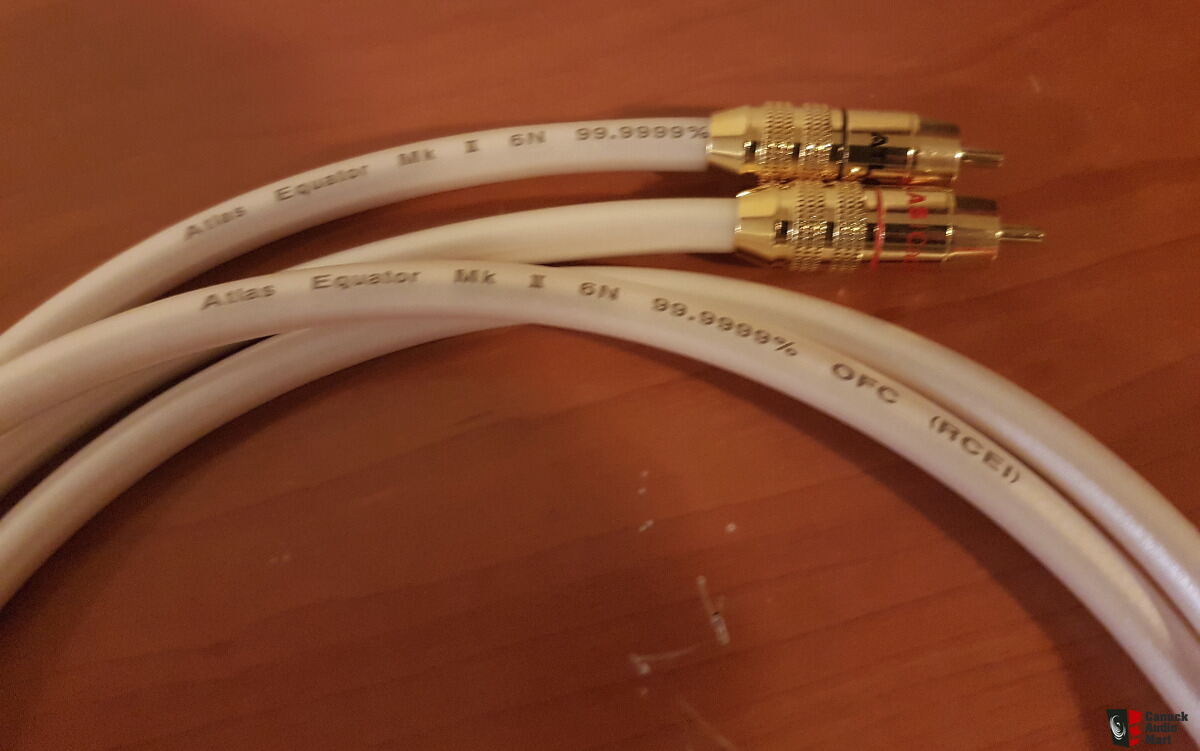 Atlas Cables Equator Mk ii. Interconnect cables. 1 Meter. RCA Photo ...
