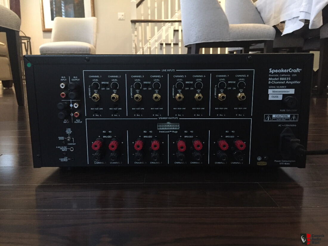 SpeakerCraft BB835 Multi-Channel/MultiRoom Amplifier Photo #1681744 ...