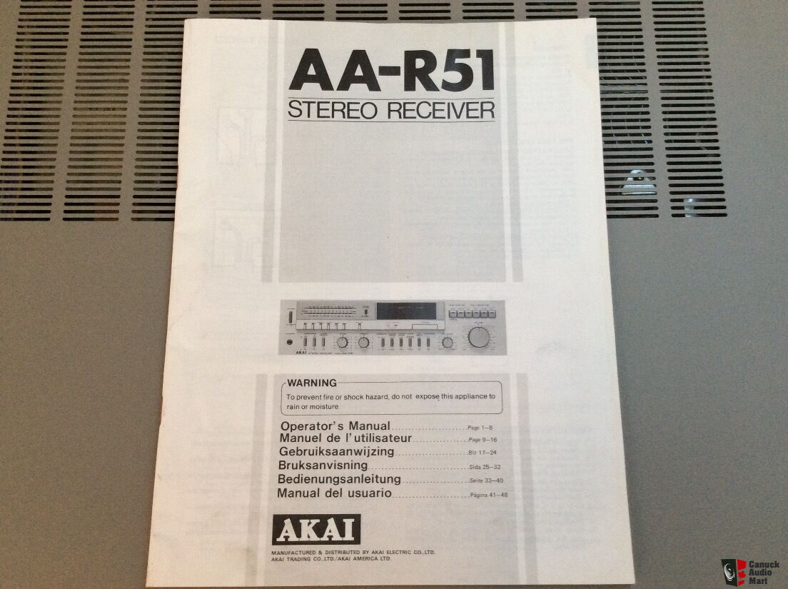 Akai Stereo Receiver Model AA-R51 Photo #1690900 - US Audio Mart