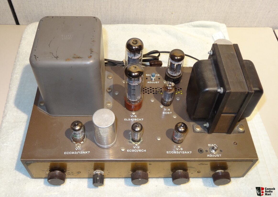 Eico HF52 tube amplifier 50W per side EL34 push pull PAIR Photo ...