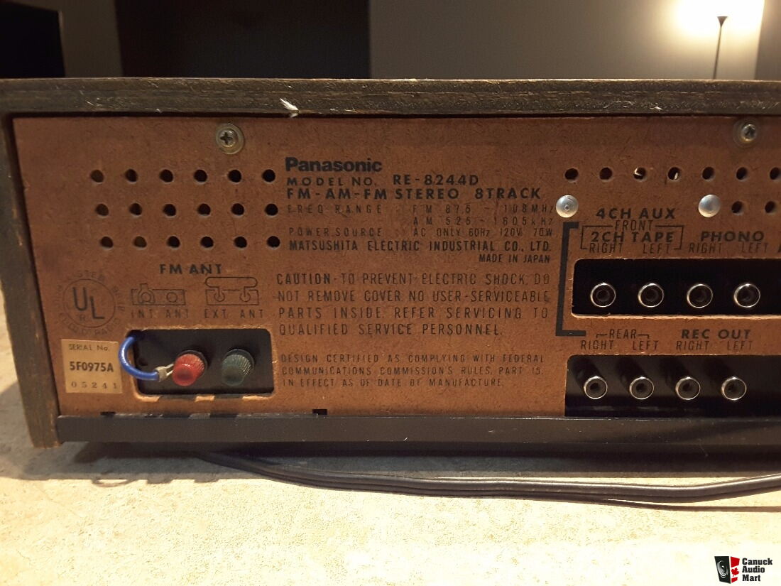 Vintage Panasonic quadraphonic reciever model number RE-8244D Photo ...