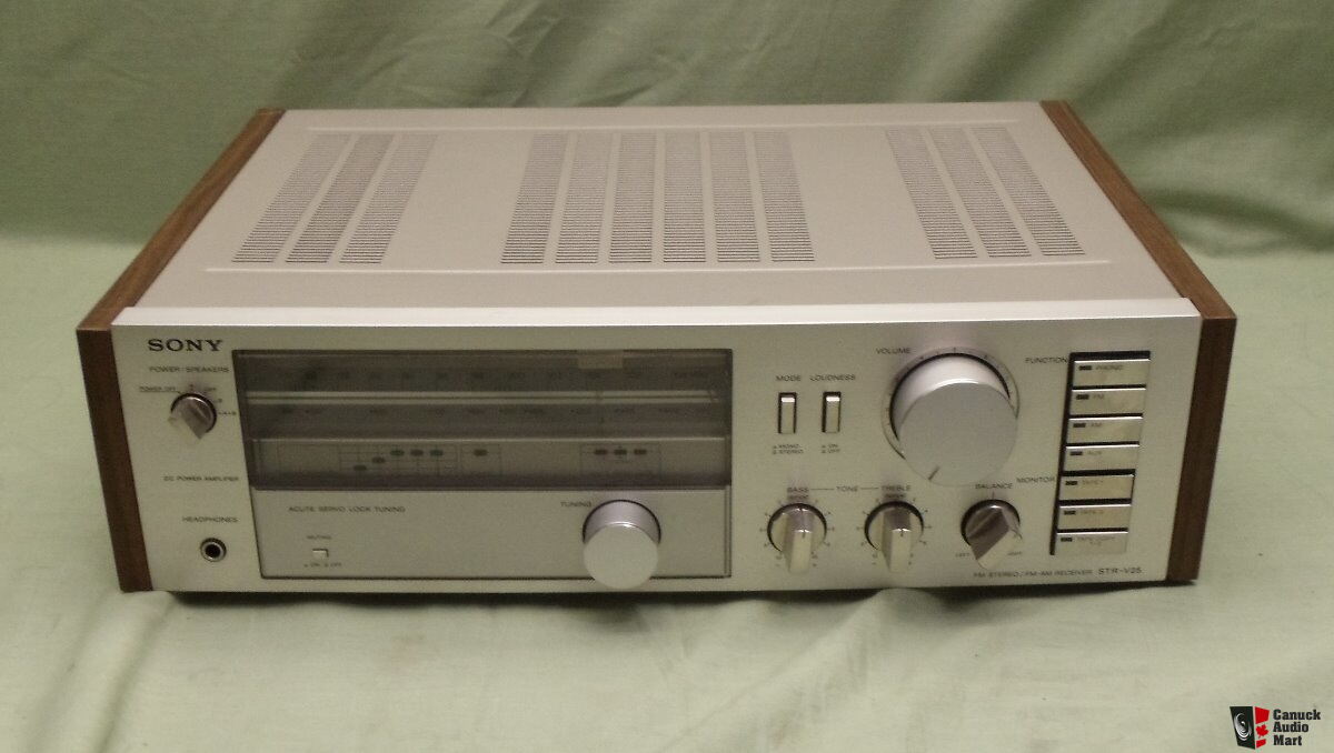Vintage SONY STR-V25 AM FM Stereo Receiver Works Great Dealer Ad ...
