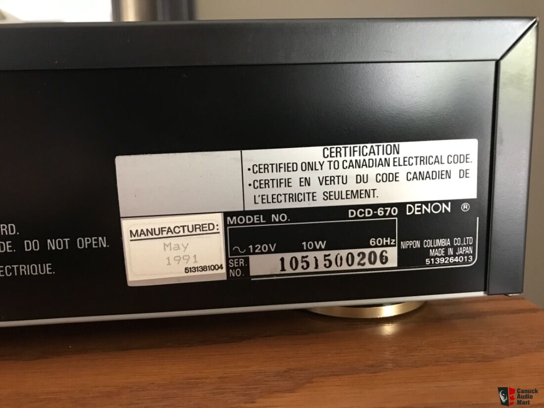 1991 Denon DCD-670 Single High End CD player with remote Japan ...