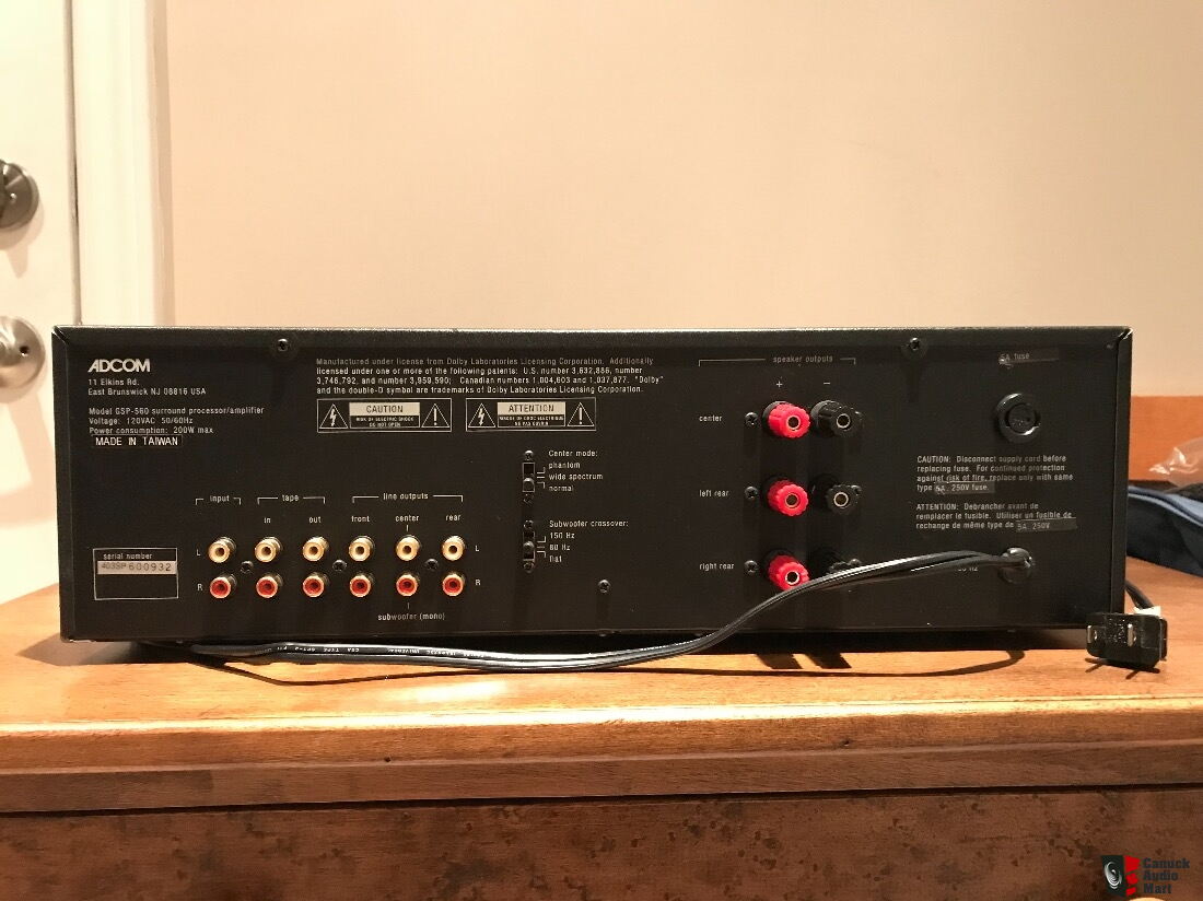Adcom GSP-560 Surround Sound Processor/ Amplifier Photo #1731208 - US ...