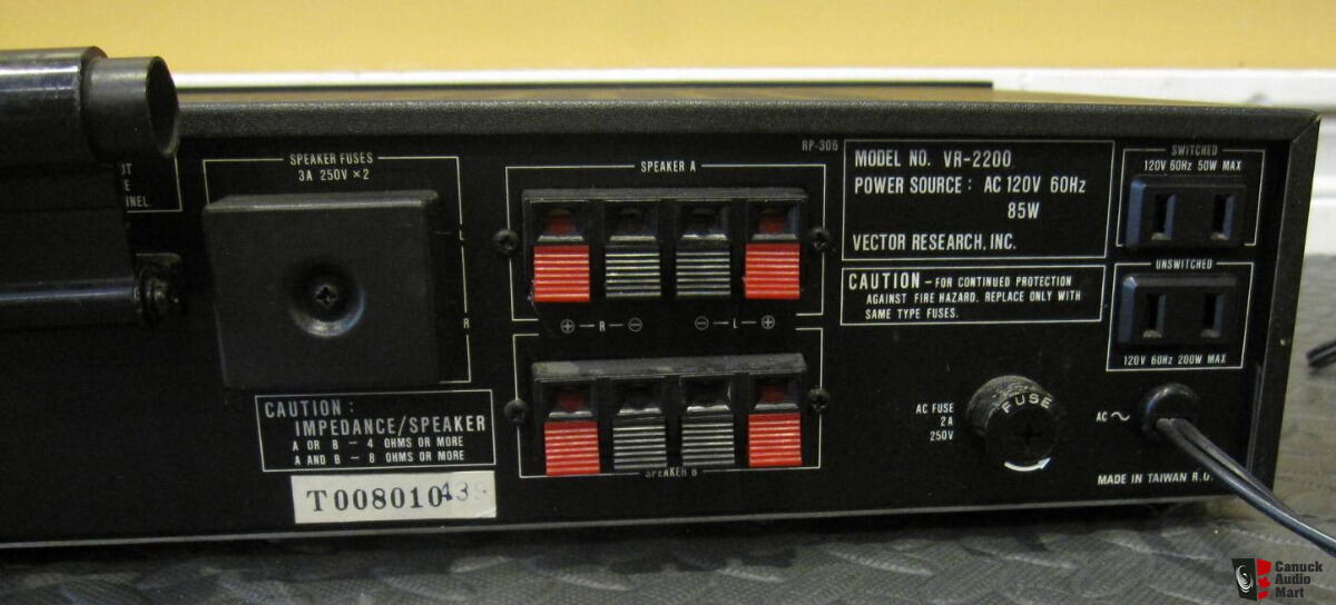 VECTOR RESEARCH VR-2200 FM/AM Stereo Receiver Photo #1743073 - Canuck ...
