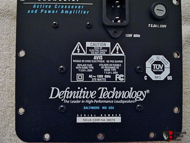 Definitive Technology ProSub 800 subwoofer amp and crossover for parts ...