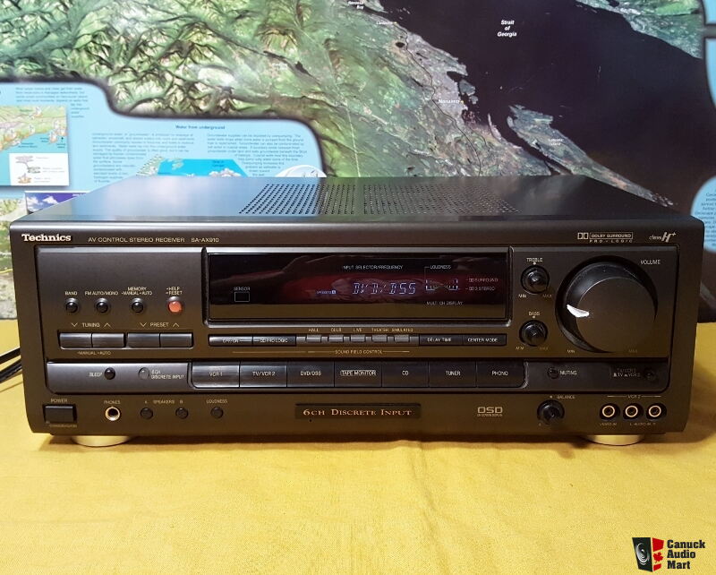 Technics SA-AX910 5.1 Surround Sound AV Control Receiver 6 Channel 500 ...