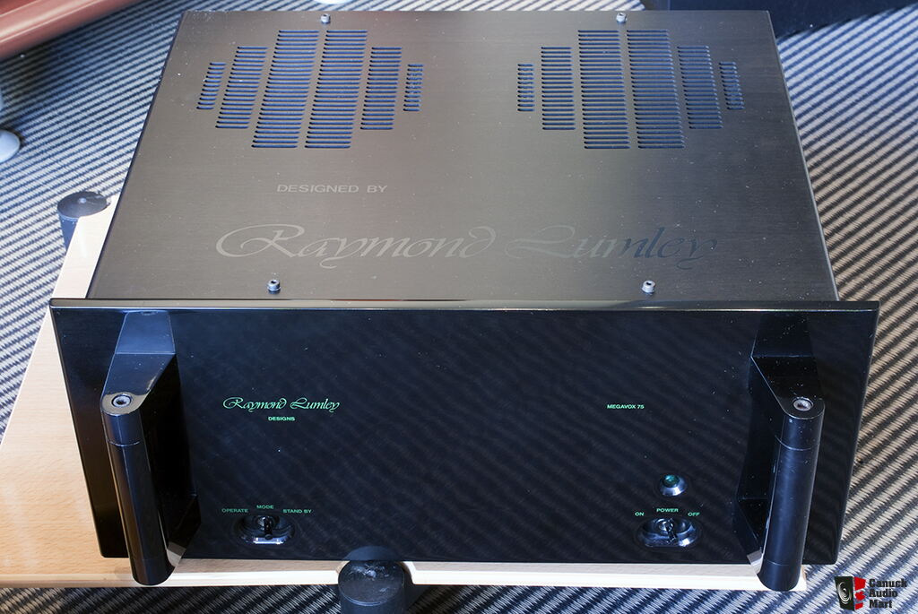RAYMOND LUMLEY Megavox 75 Mono Block Tube Amplifiers in Piano Black ...