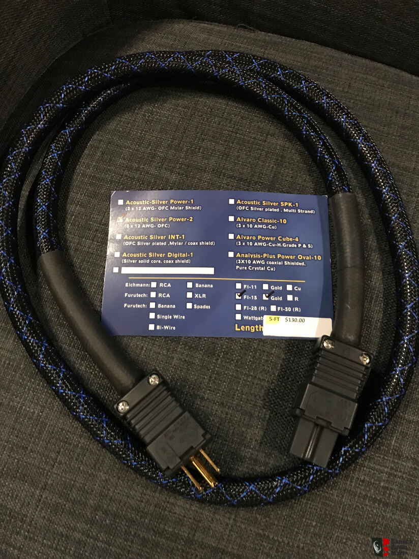 Acoustic Silver Power-2 Power Cable with Wattgate or Furutech ...