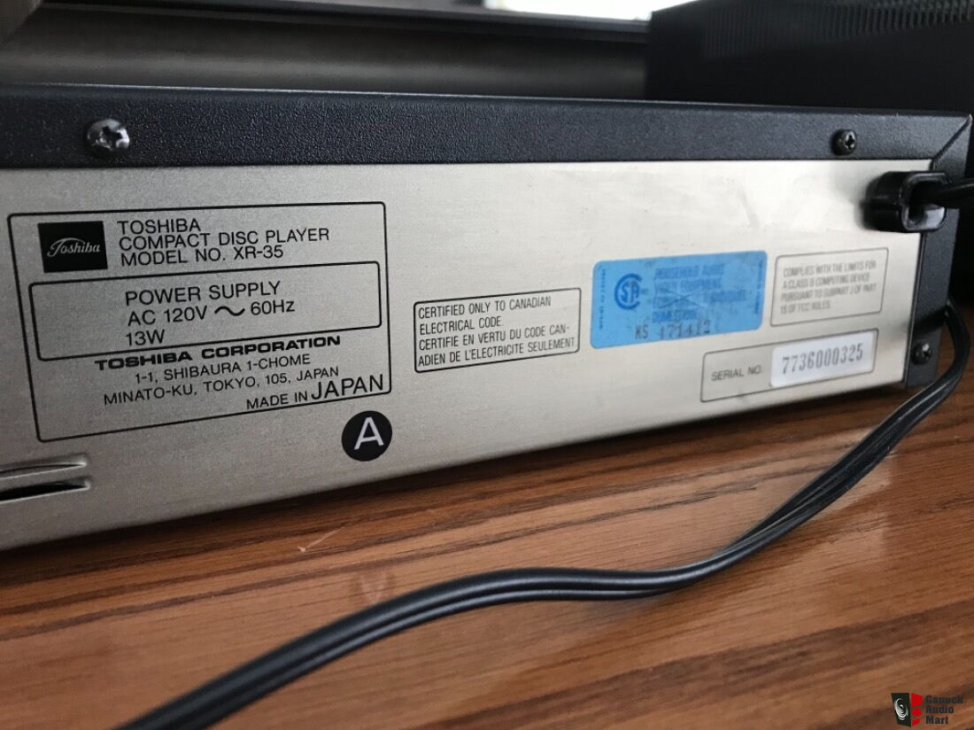 1985 Toshiba XR-35A Single CD player transport w/original remote Photo ...