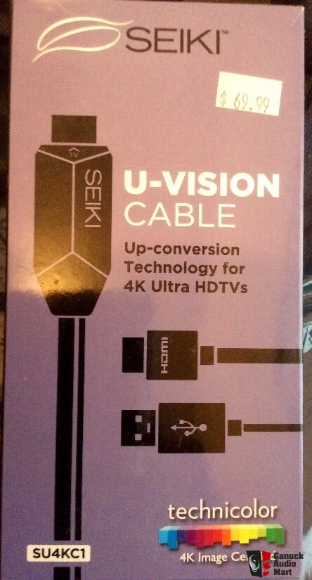 Seiki 4K 2160p Ultra-HD U-Vision upscaling HDMI video cable NEW Photo ...