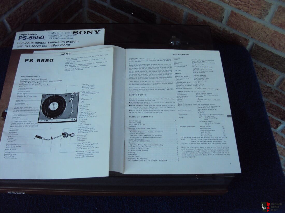 Sony PS-5550 Rare vintage belt drive turntable top model 1974 Photo ...