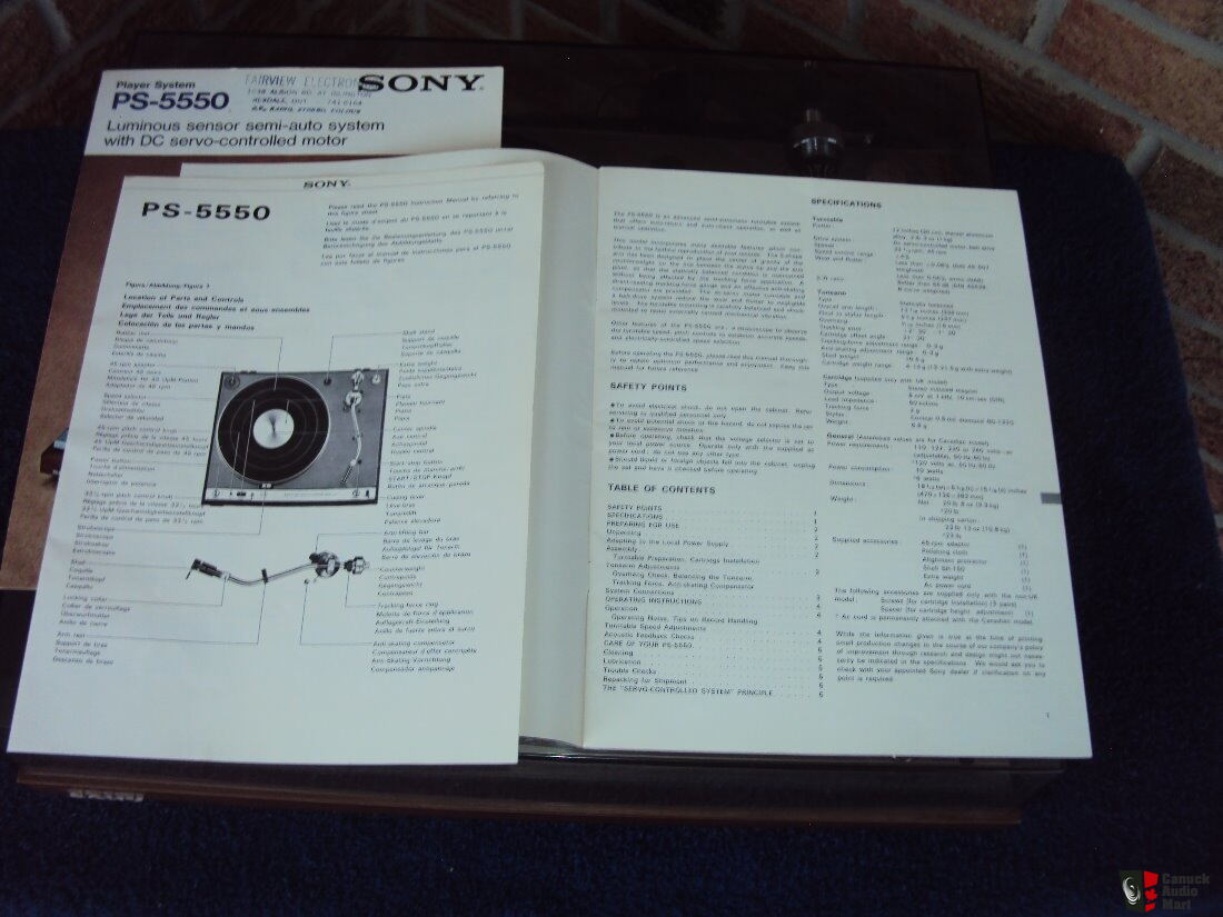 Sony PS-5550 Rare vintage belt drive turntable top model 1974 Photo ...