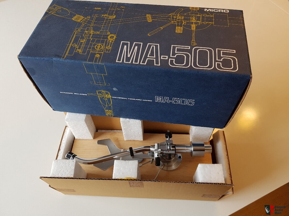 Micro Seiki MA-505s Tonearm *COMPLETE* including box, wrench, templates ...