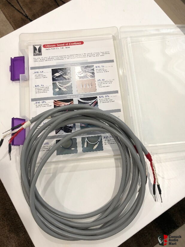 RARE: Original Kondo KSL_SPc Audio Note copper speaker cables 2.5m pair ...