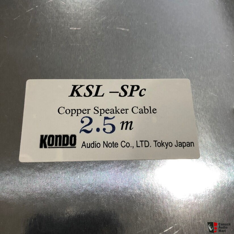 RARE: Original Kondo KSL_SPc Audio Note copper speaker cables 2.5m pair ...