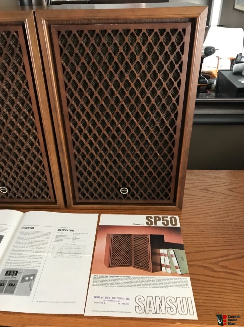 1970 Sansui SP-50 Speakers 8 inch woofer Japan Manual & Brochure Photo ...