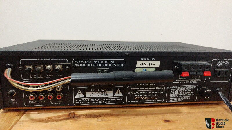 Marantz SR225 AM/FM Stereo Receiver 25WPC Photo #1879929 - Canuck Audio ...